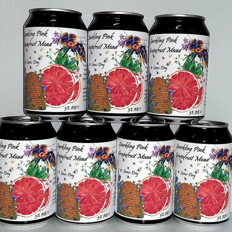 Sparkling Pink Grapefruit Mead (Cans) - Amrita Park Meadery